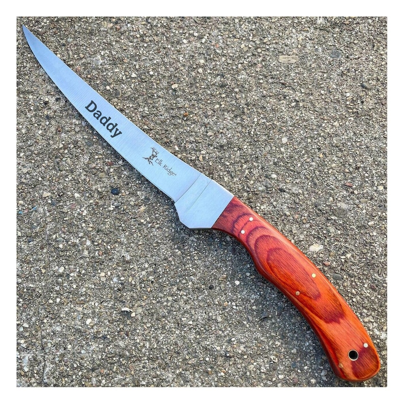 Personalized FISHING KNIFE & SHEATH Knive Gifts for Him Dad - Etsy