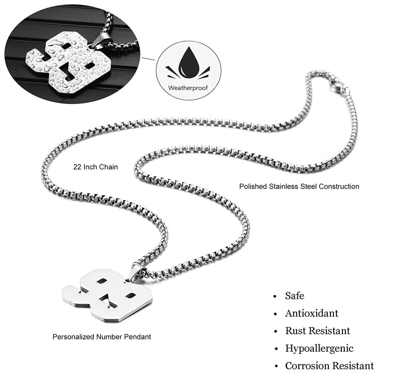 Personalized NUMBER NECKLACE for Boys Girls Men Pendant Gifts - Etsy