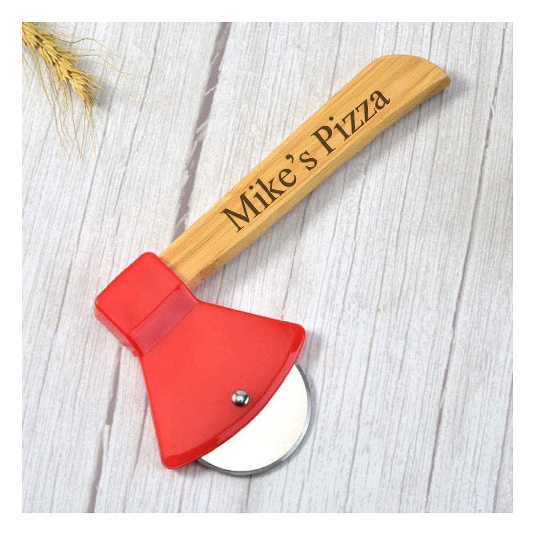 Personalized PIZZA CUTTER Custom Engraved Wheel Cutting Axe Peel ...
