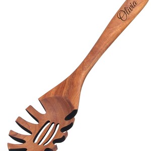 Personalized PASTA SPOON Spaghetti Fork Ladle Chef Kitchen Cooking ...