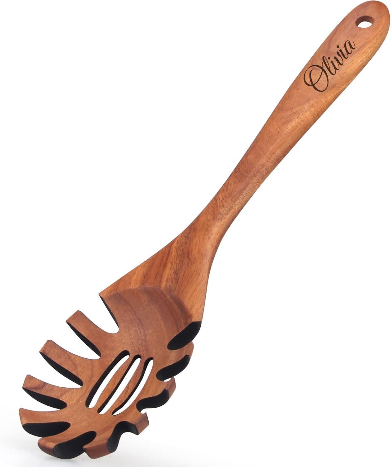 Personalized PASTA SPOON Spaghetti Fork Ladle Chef Kitchen Cooking ...