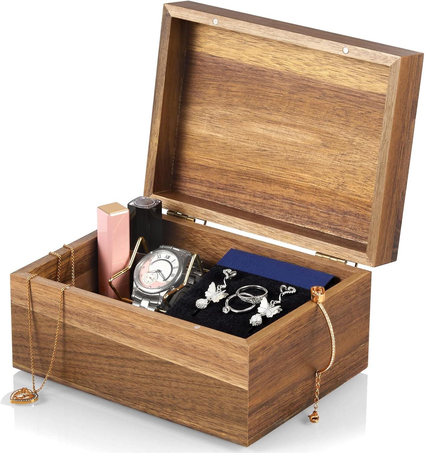 Personalized Wooden Keepsake Box Memory Box Jewelry Letters Photos ...