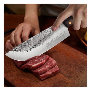 Personalized CHEFS KNIFE Custom Engraved Home Cooking Kitchen ...