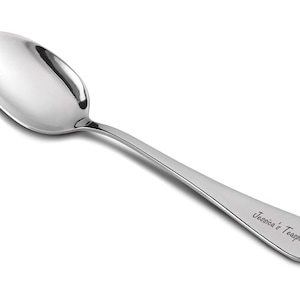 Personalized SPOON Teaspoon Dinnerware Utensil Dessert Wedding Favors ...