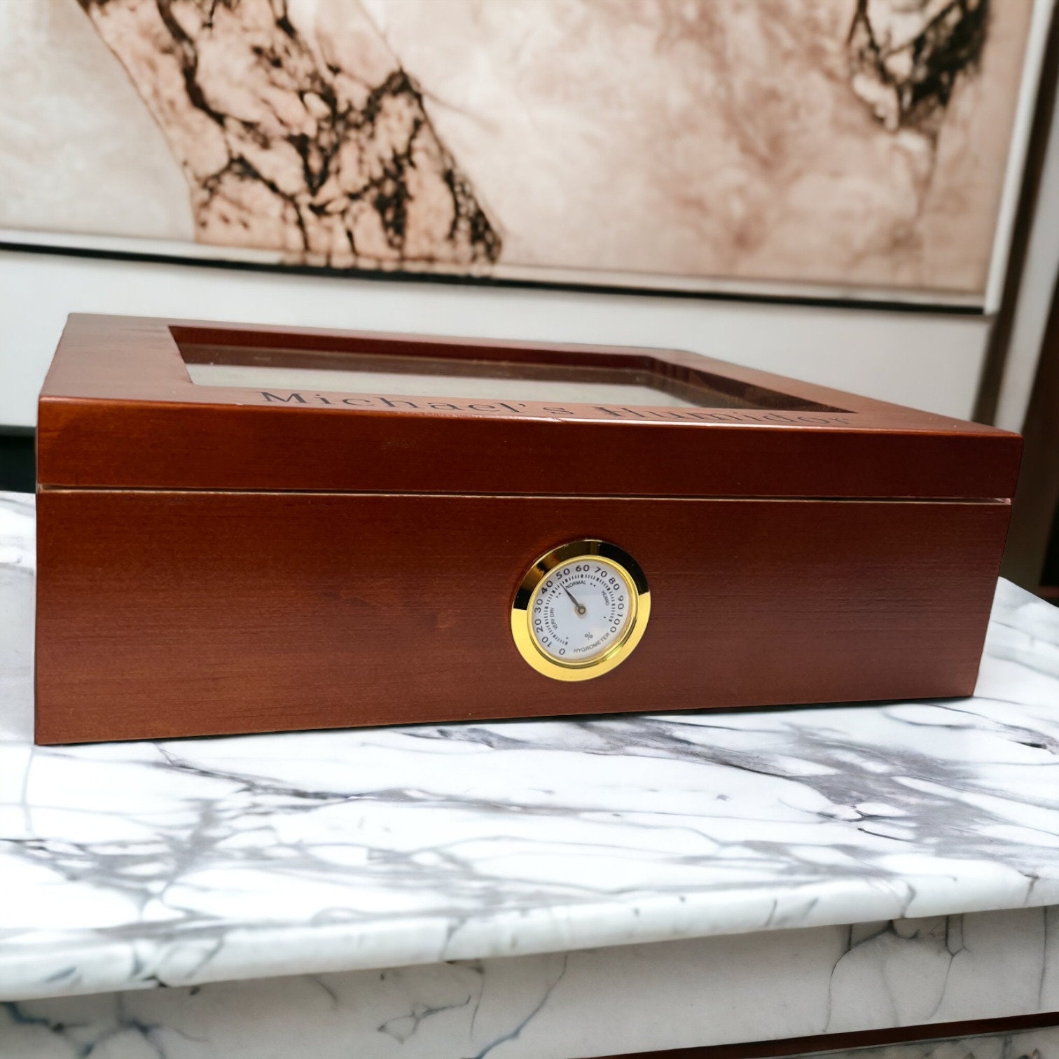 Personalized CIGAR HUMIDOR CASE Cigars Accessories Travel Box Groomsmen ...