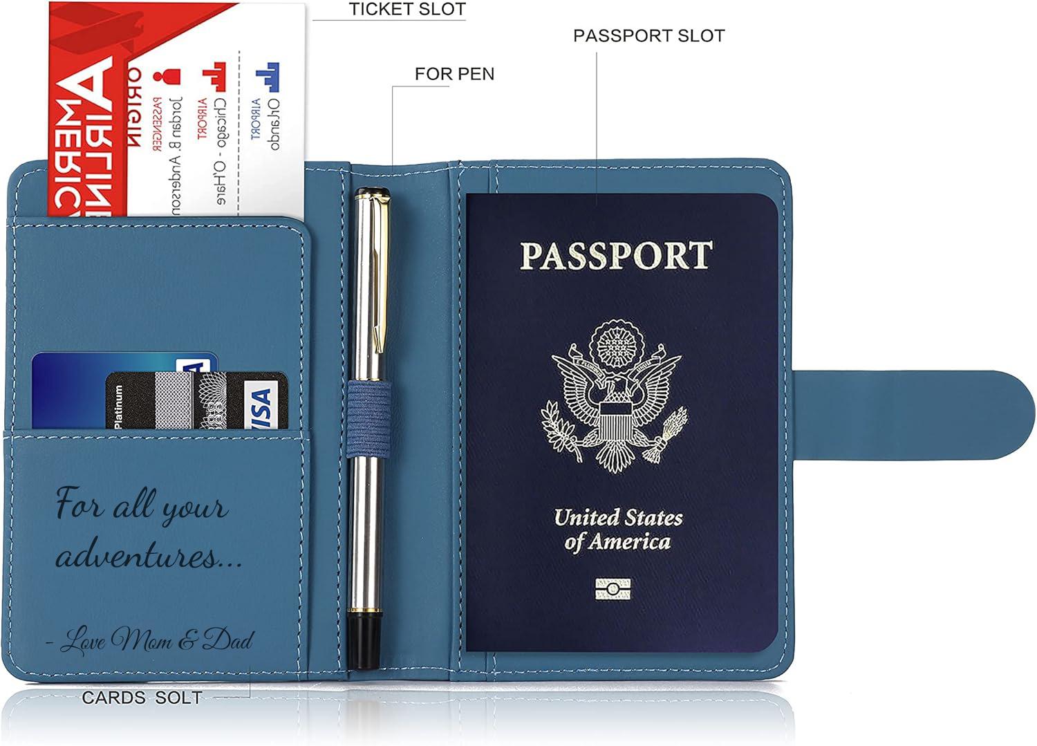 Personalized PASSPORT HOLDER Travel Cover Book Leather Accessories ...