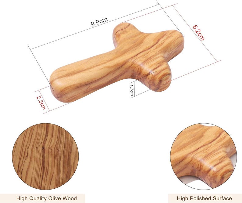 Personalized HOLDING CROSS Handheld Olive Wood Prayer Catholic ...