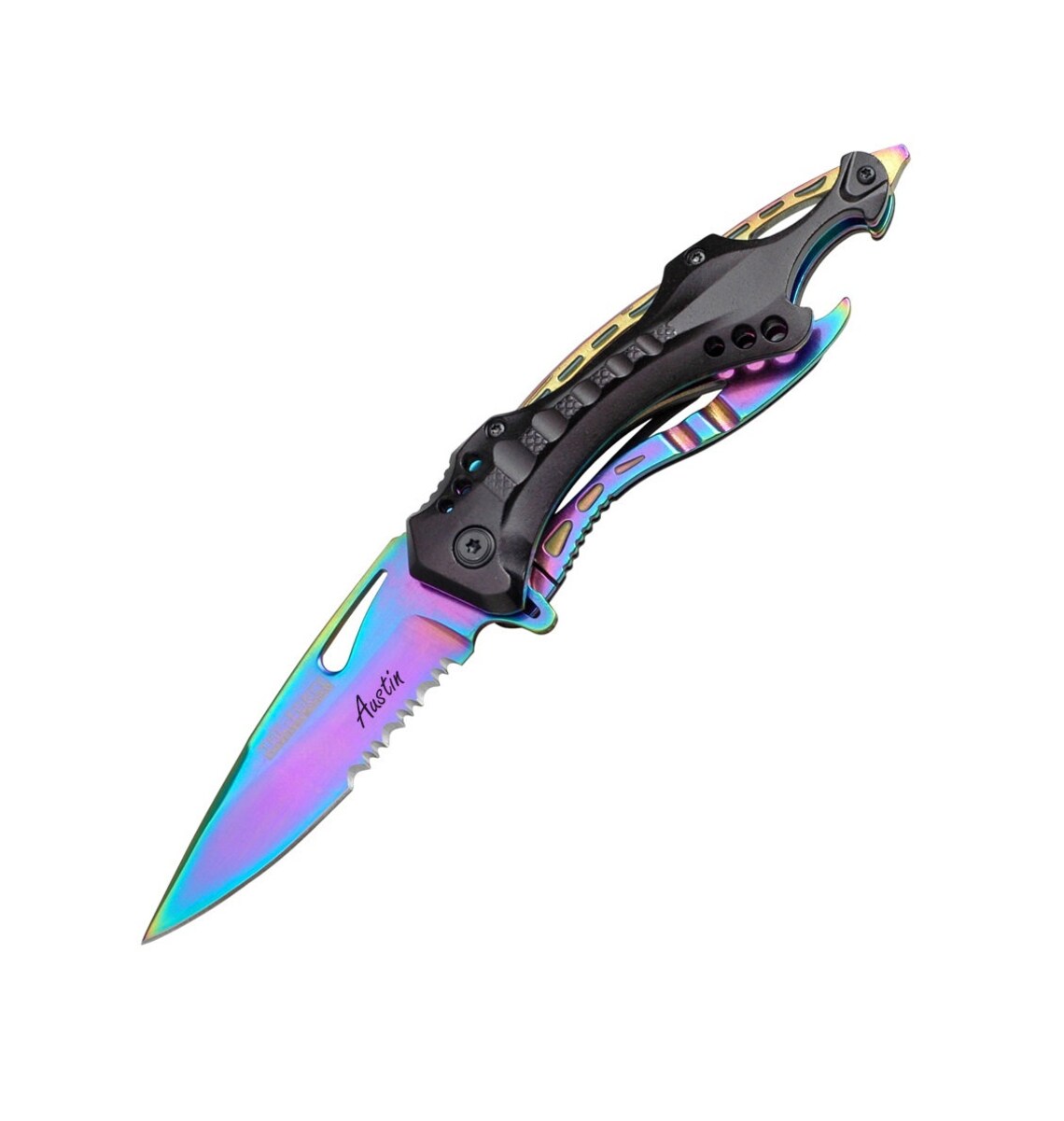 Personalized RAINBOW SPECTRUM Pocket Knife Custom Knives Gifts - Etsy