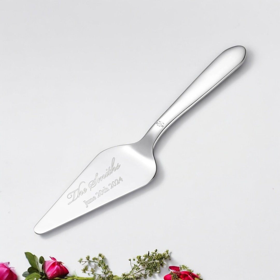 Personalized Custom CAKE SERVER Wedding Serving Knive Cutter Knife Gift ...
