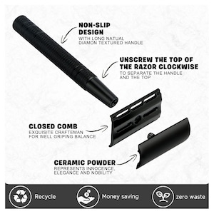 Personalized SHAVING BLADE Safety Razor Beard Mustache Travel Groomsmen ...