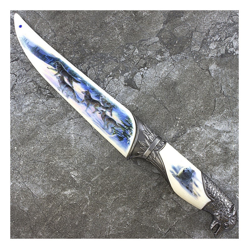 Personalized DAGGER & SHEATH Arctic Wolf Medieval Swords Knife - Etsy