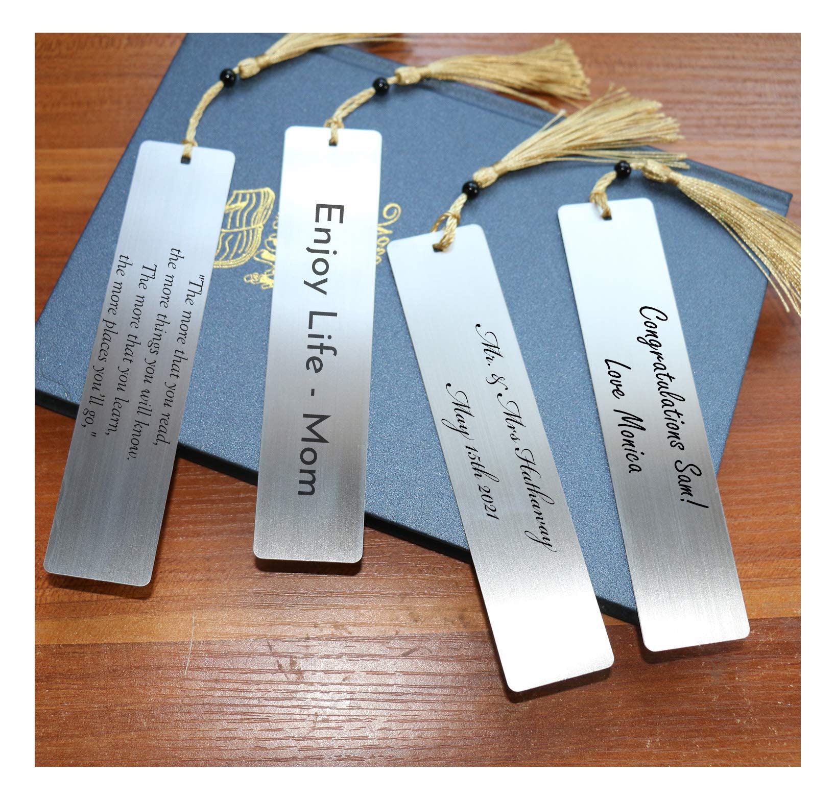Personalized BOOKMARK & TASSEL Book Mark Book Lover Reader Teacher ...