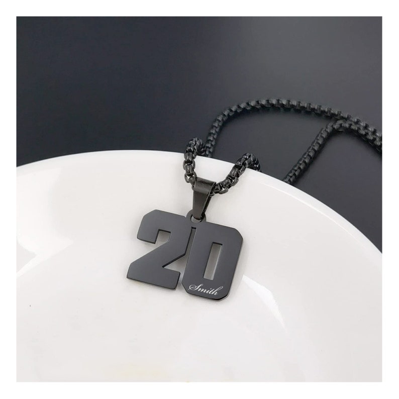 Personalized NUMBER NECKLACE for Boys Girls Men Pendant Gifts - Etsy