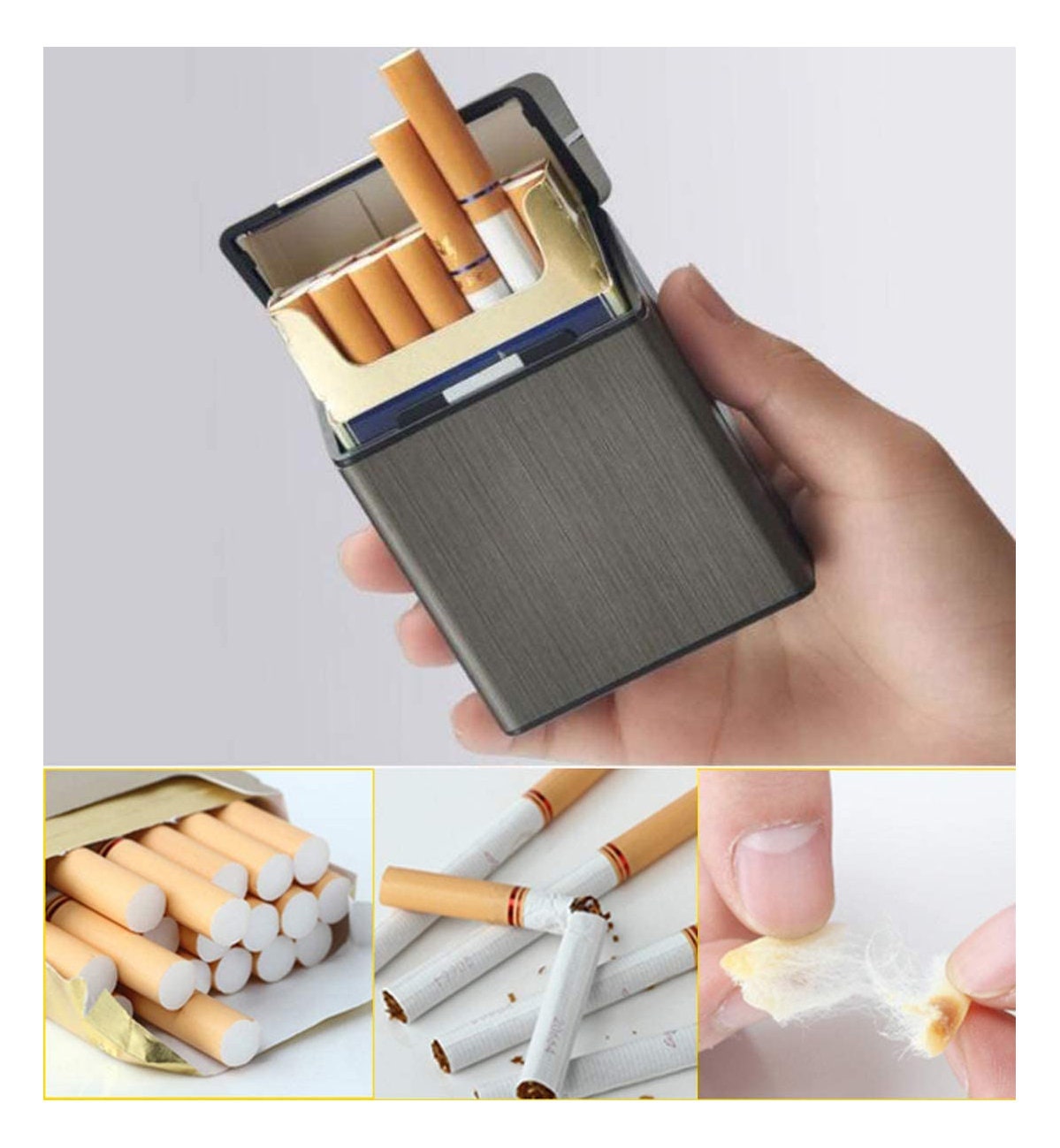 2 Pcs Acsergery Gift Mini Cigarette Case, Pocket, Pocket 2021超人気
