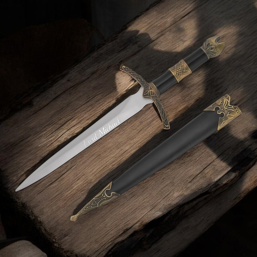 Personalized FANTASY SWORD & SHEATH Swords Gamer Cosplay Larp Groomsmen ...