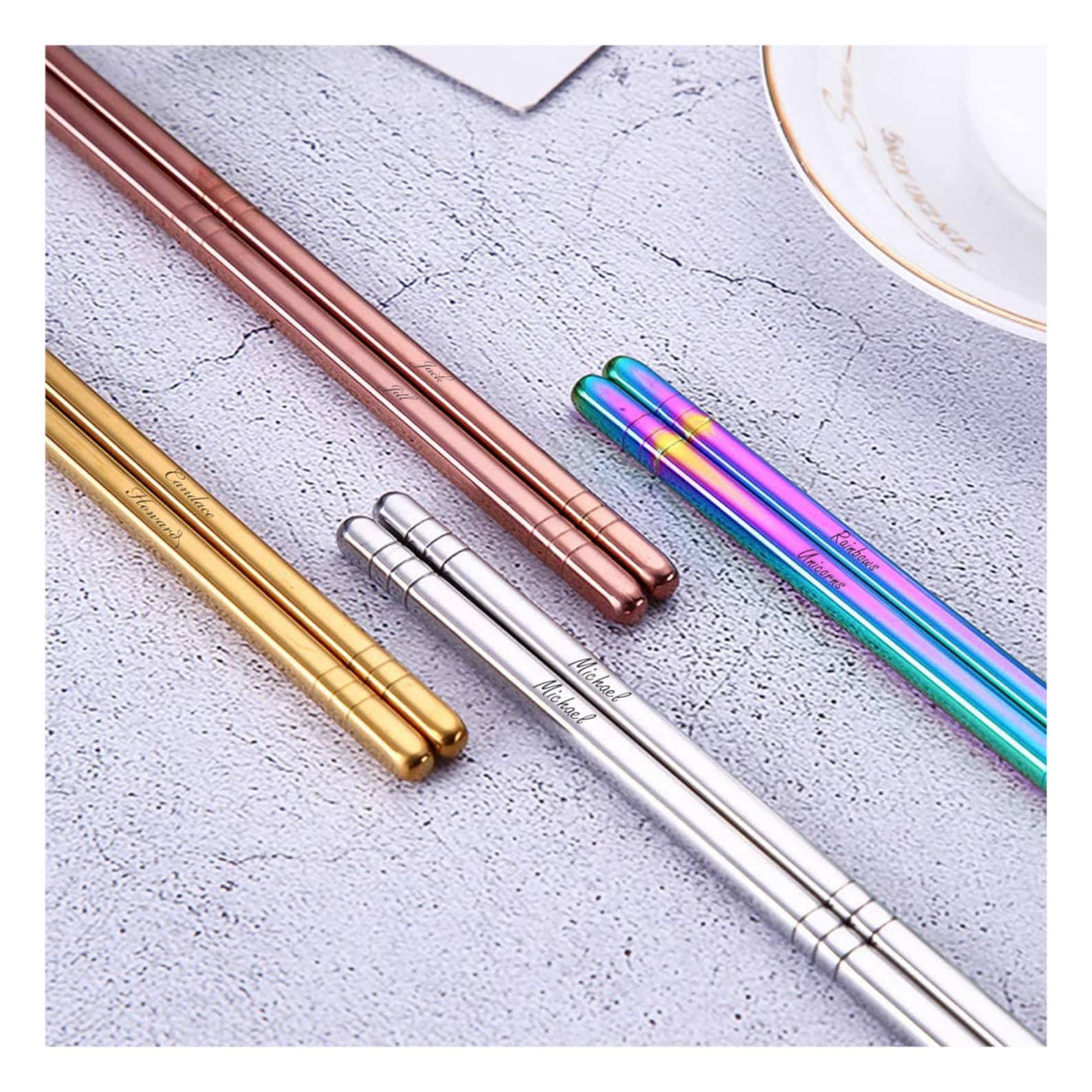 Personalized CHOPSTICKS Set Chop Sticks Bridesmaid Wedding Birthday ...