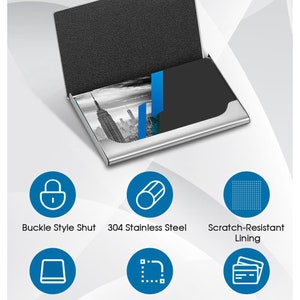 Personalized BUSINESS CARD HOLDER Case Office Desk Corporate Birthday ...