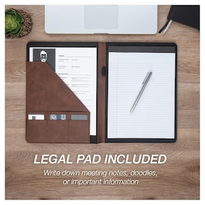 Personalized LEATHER PORTFOLIO for Men Women Corporate Business ...