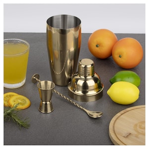 Personalized COCKTAIL SHAKER SET Mixer Drinkware Bar Bartender Barware ...