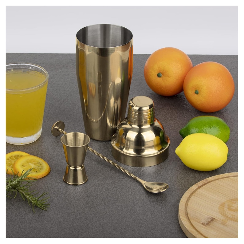 Personalized COCKTAIL SHAKER SET Mixer Drinkware Bar Bartender Barware ...