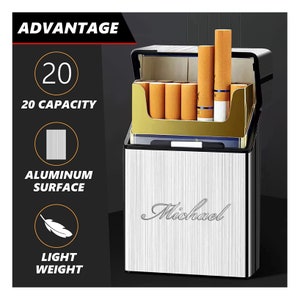 Personalized 100s CIGARETTE CASE Cases Groomsmen Birthday Gift for Him ...
