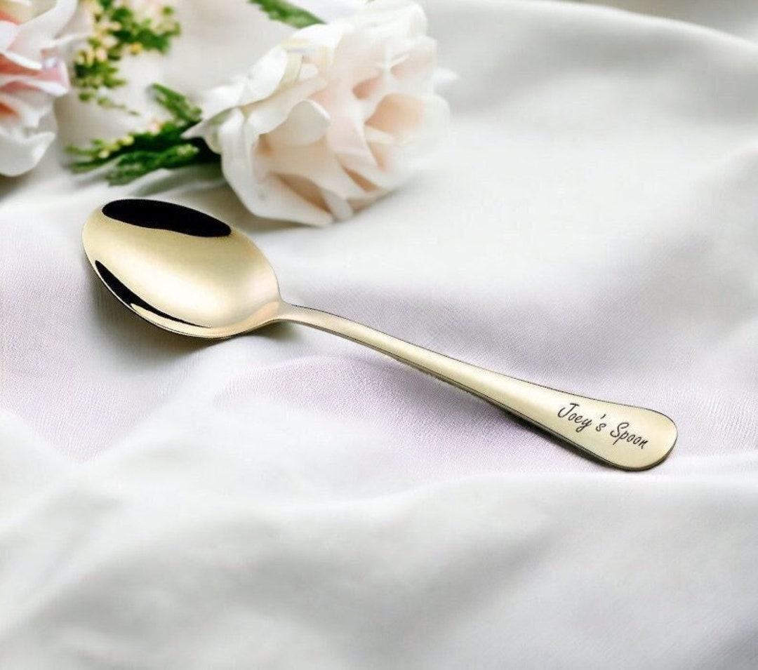 Personalized SPOON GOLD Custom Engraved Spoons Dinnerware Utensil ...