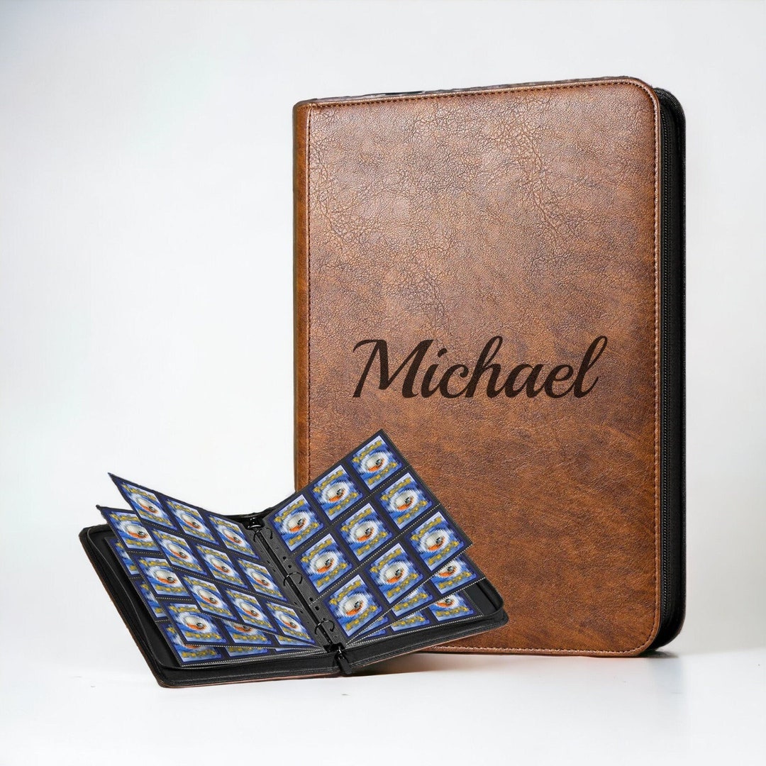 Personalized TRADING CARD Binder TCG Album Holder Sports Card Collector ...