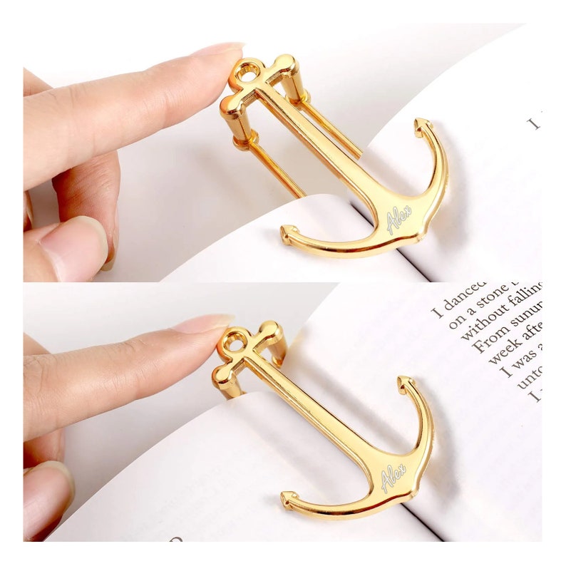 Personalized ANCHOR BOOKMARK Book Marks Teacher Groomsmen Birthday Gift ...
