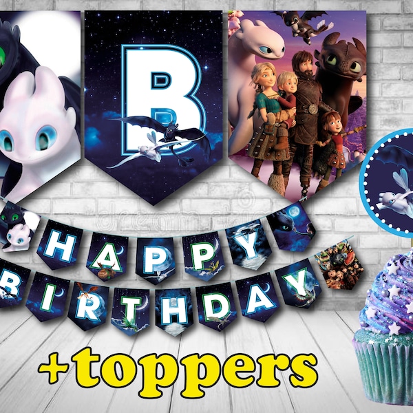 Toothless Dragon Party Supplies - Etsy