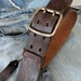 Genuine Vintage Wash Leather Belt Man Woman Waist Handmade Classic Dark ...
