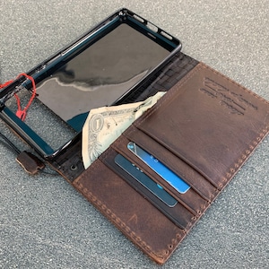 Handmade Full Leather iPhone Wallet Case: Vintage Book Coverchristmas ...