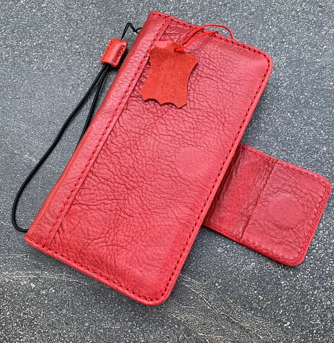 Genuine Full Red Leather Case for Apple iPhone 11 Pro Max Cover Style ...