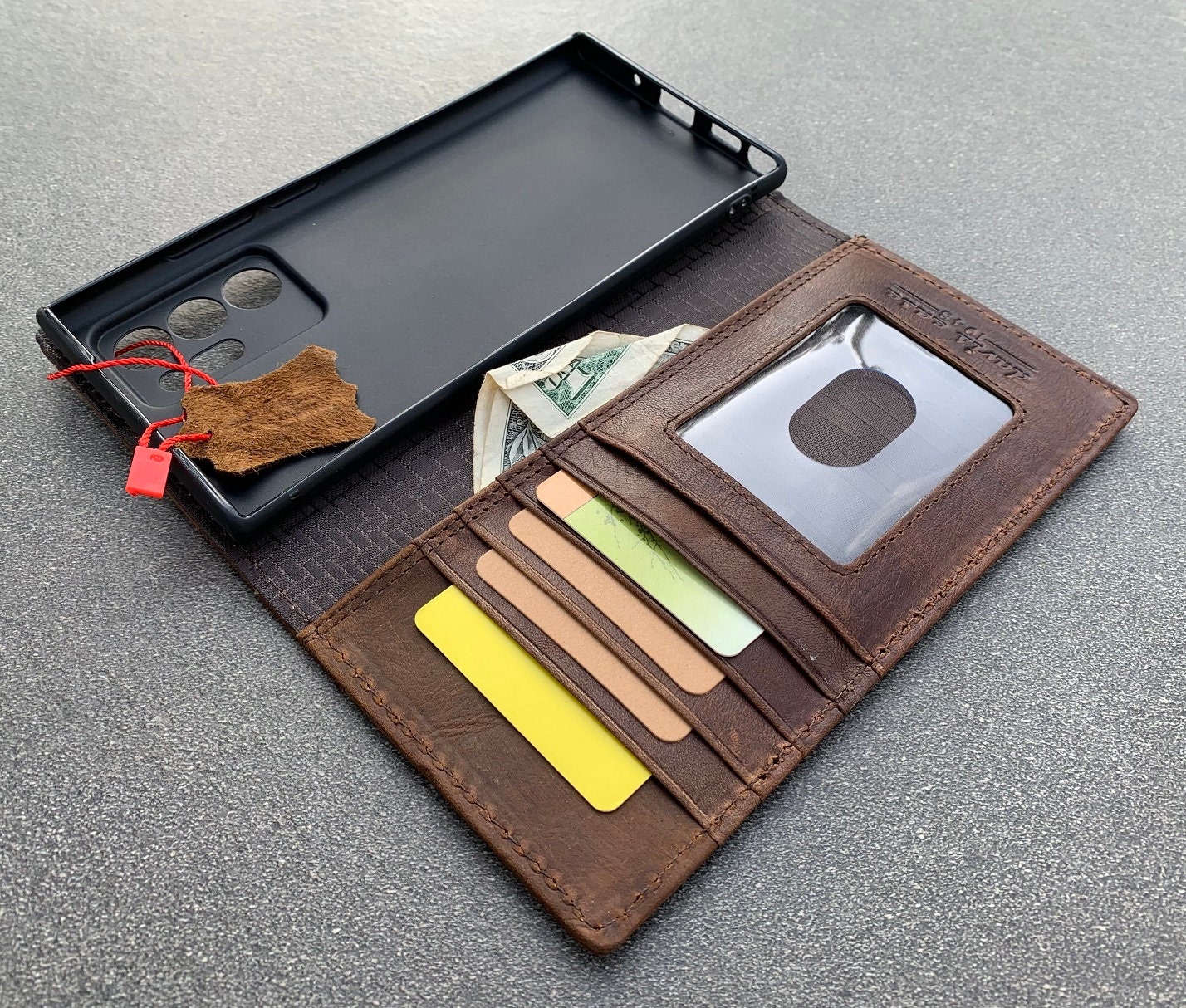 Genuine Full Dark Leather Case for Samsung Galaxy Note 20 - Etsy