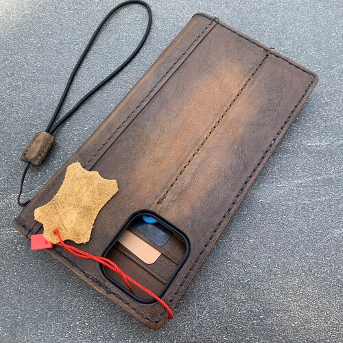 Leather Wallet Iphone 12 Pro Max Caseleather Iphone 12 - Etsy