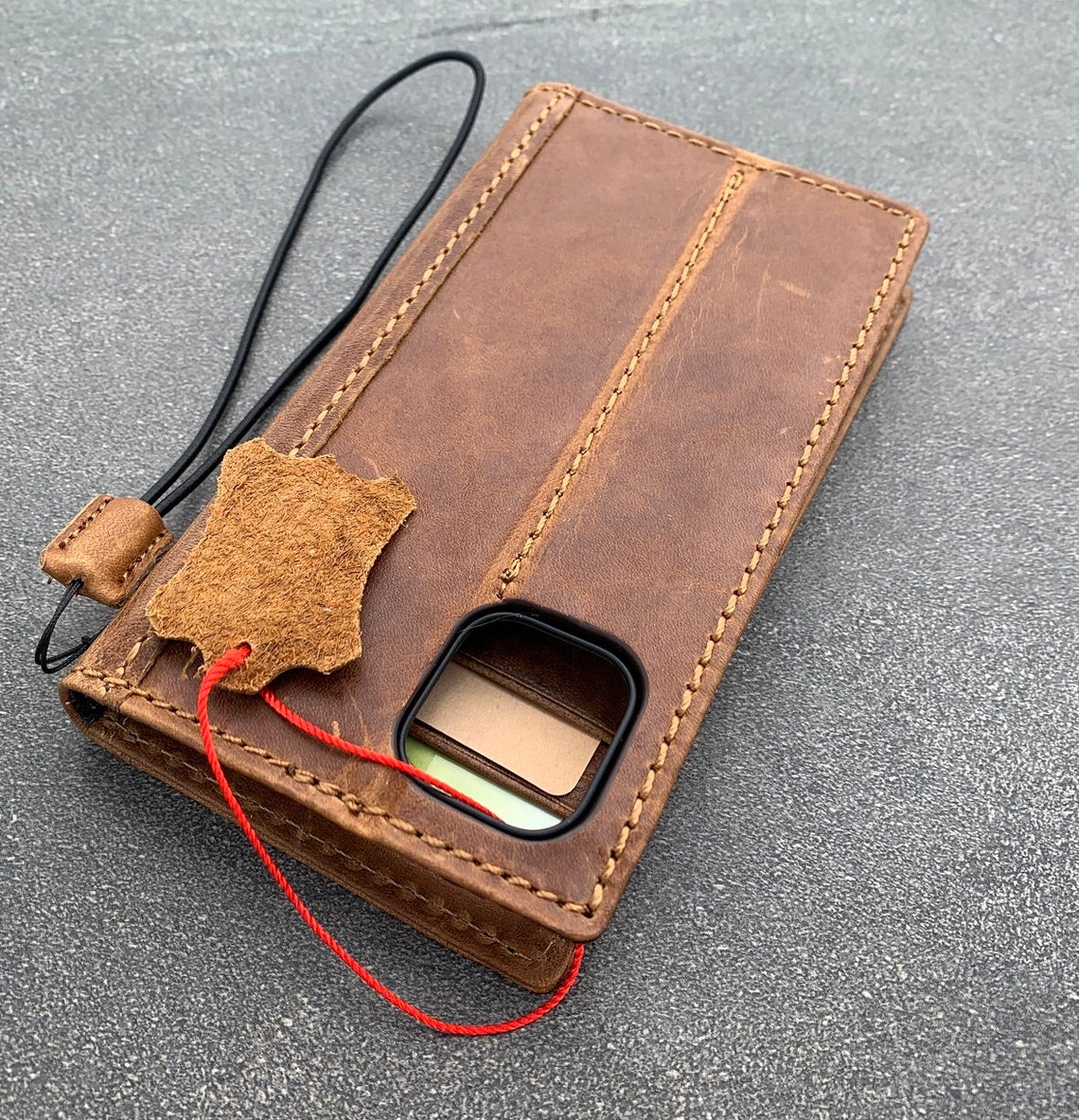 Genuine Real Leather Case for Apple Iphone 12 Mini Wallet | Etsy