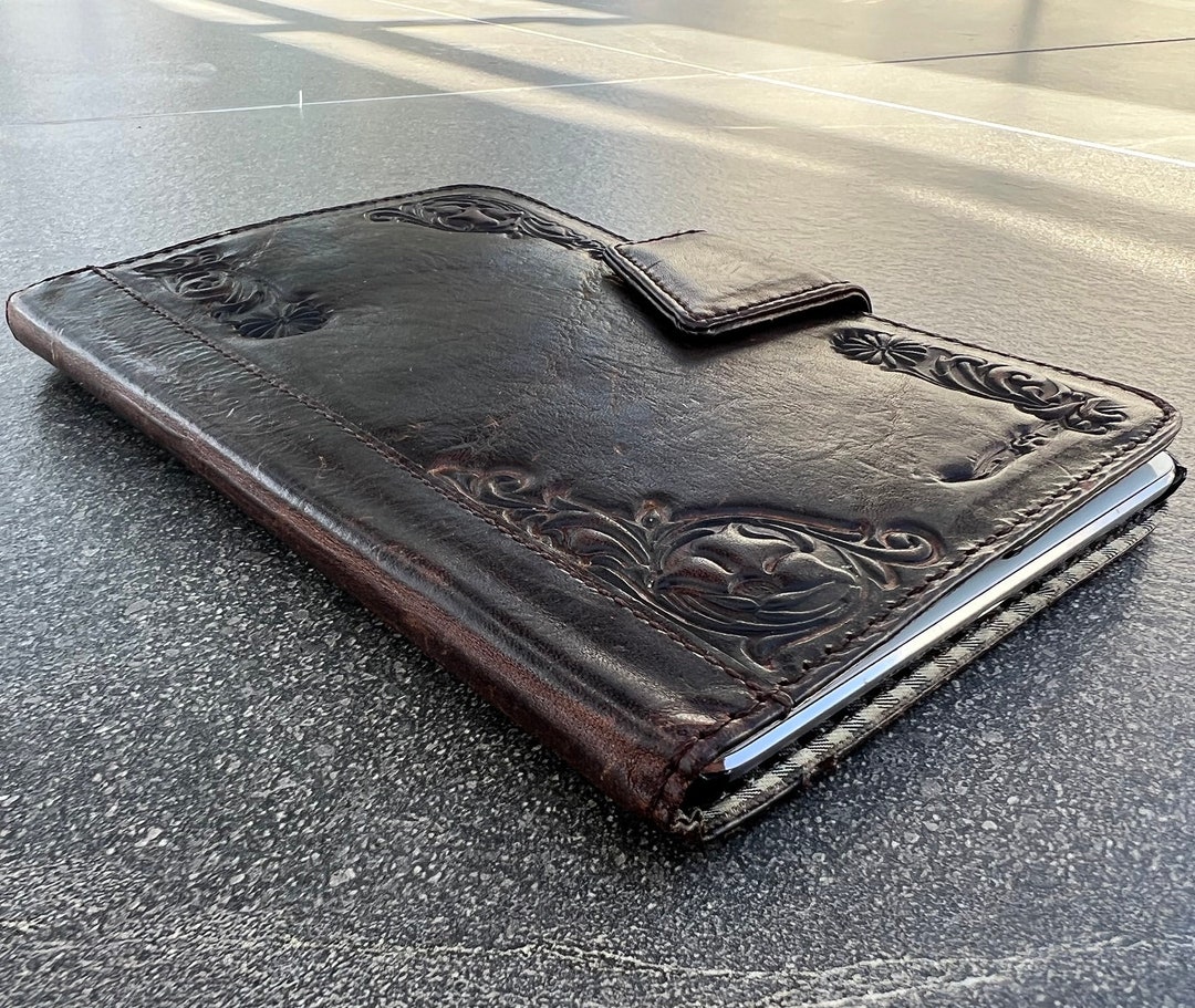 Handmade Leather iPad Case: Stamped Design, Card Slots Christmas Gift ...