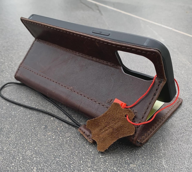 Handmade Leather Wallet Phone Case: Motorola Razr Plus, Edge 50, G ...