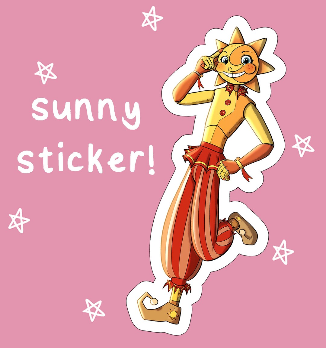 Sun sunnydrop FNAF Sticker Glossy Paper & Hand Cut - Etsy