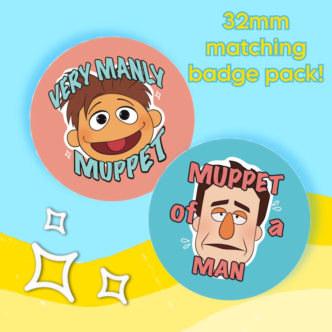 32mm Muppets Matching Badge Set - Walter & Gary - Etsy