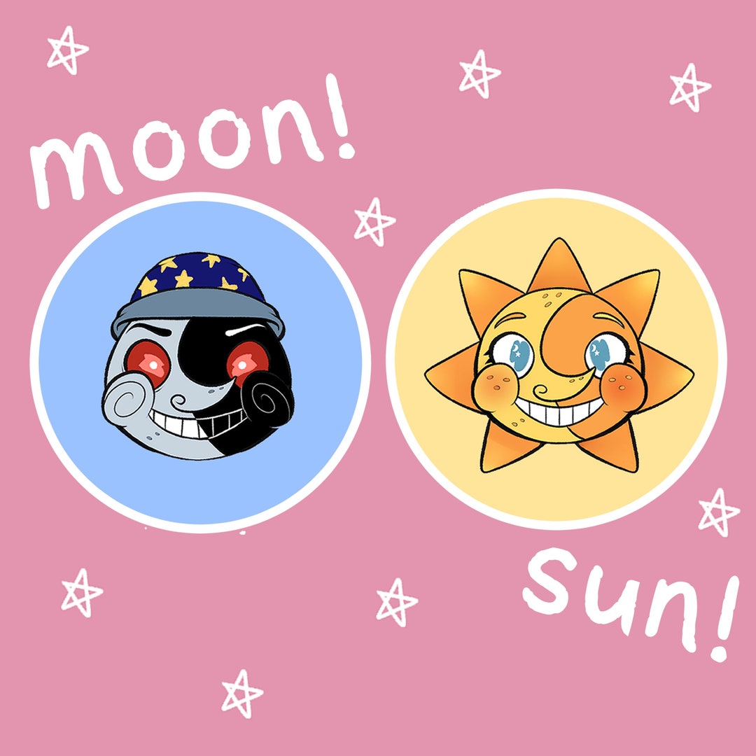 Sun & Moon Badges - FNAF Security Breach (32mm) - Etsy