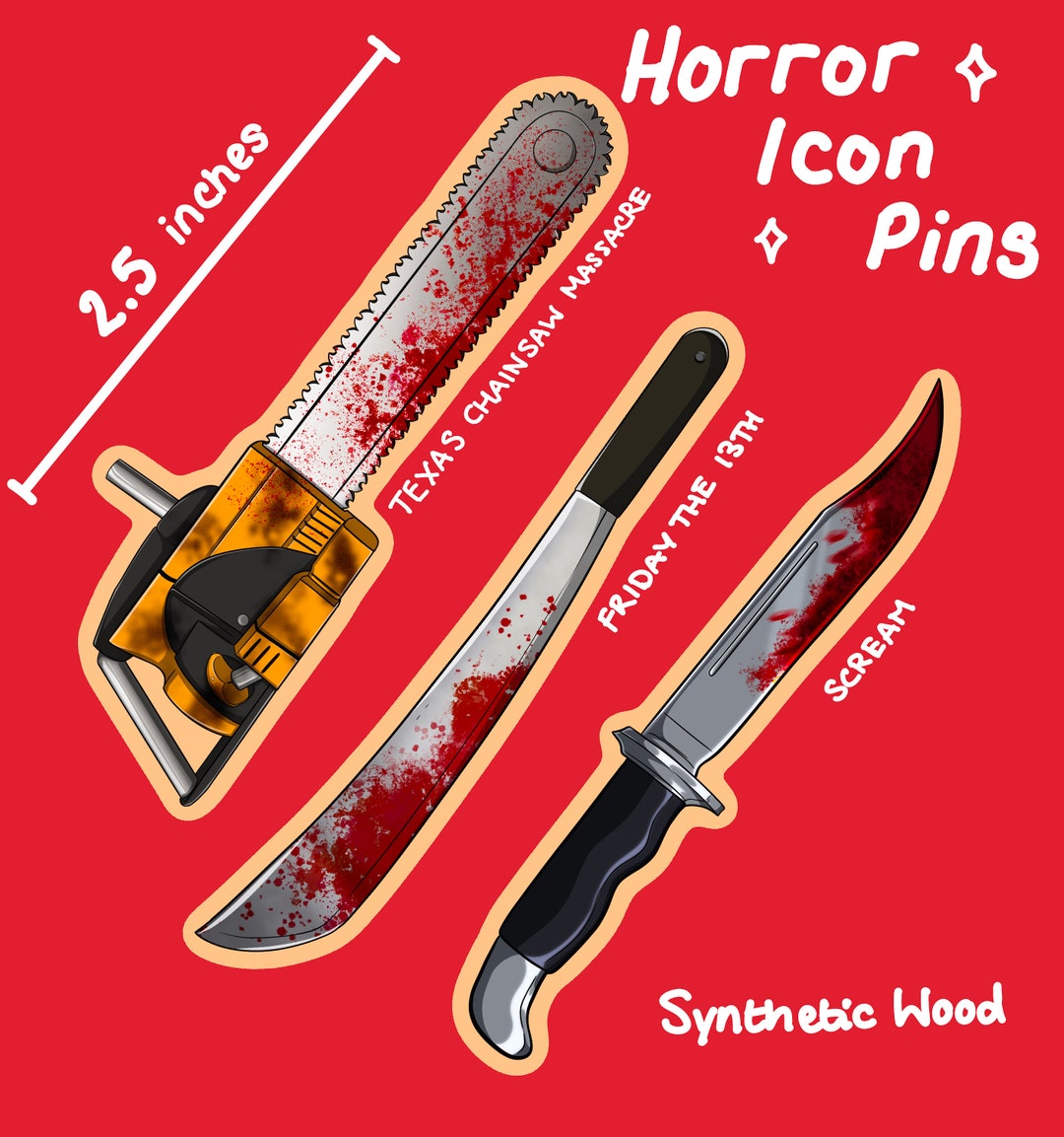 Slasher Icon Horror Pins - 2.5 Inches Synthetic Wooden Pin - Etsy