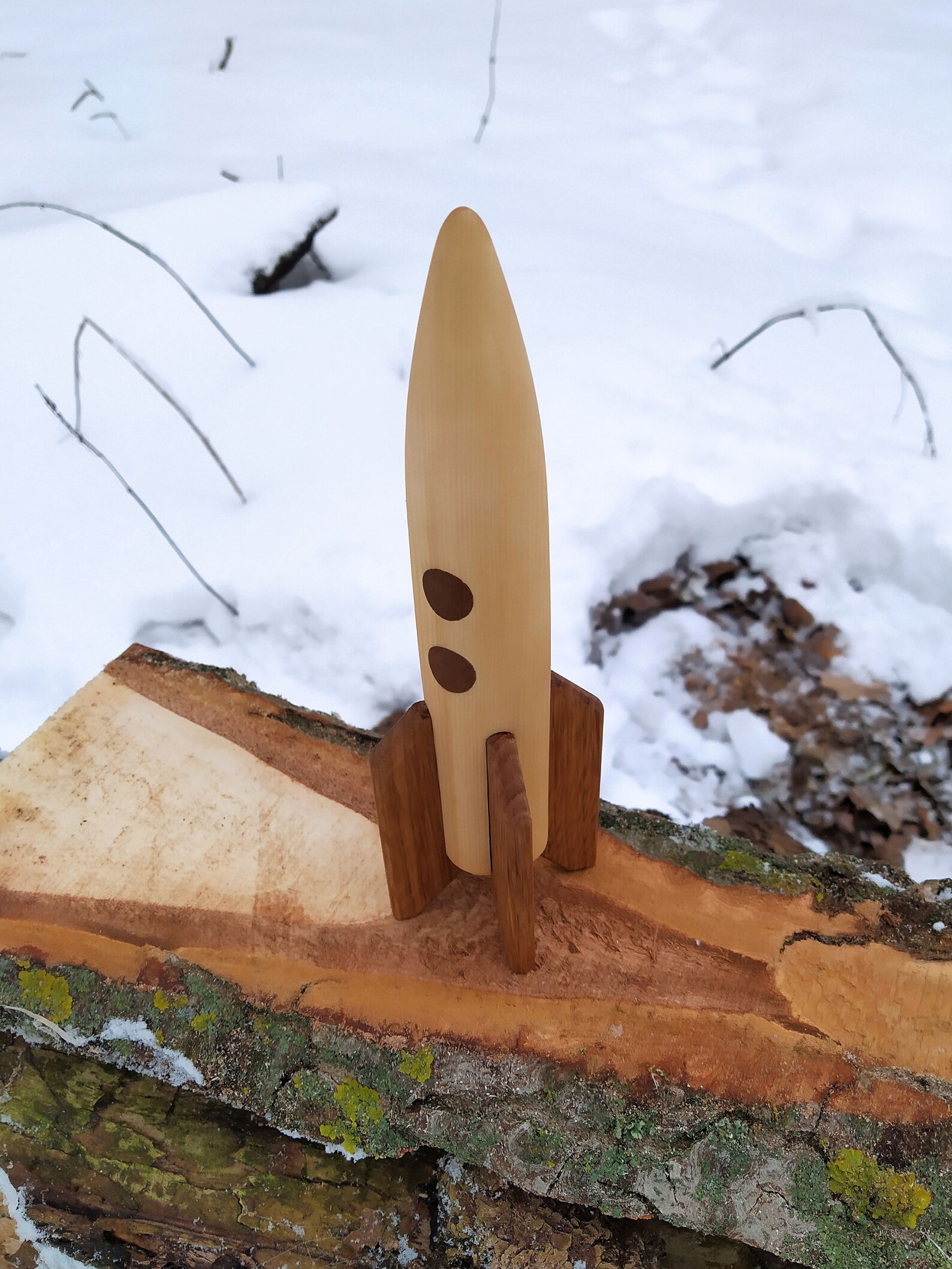 Wooden rocket toy Space ship for baby Gift for children | Etsy