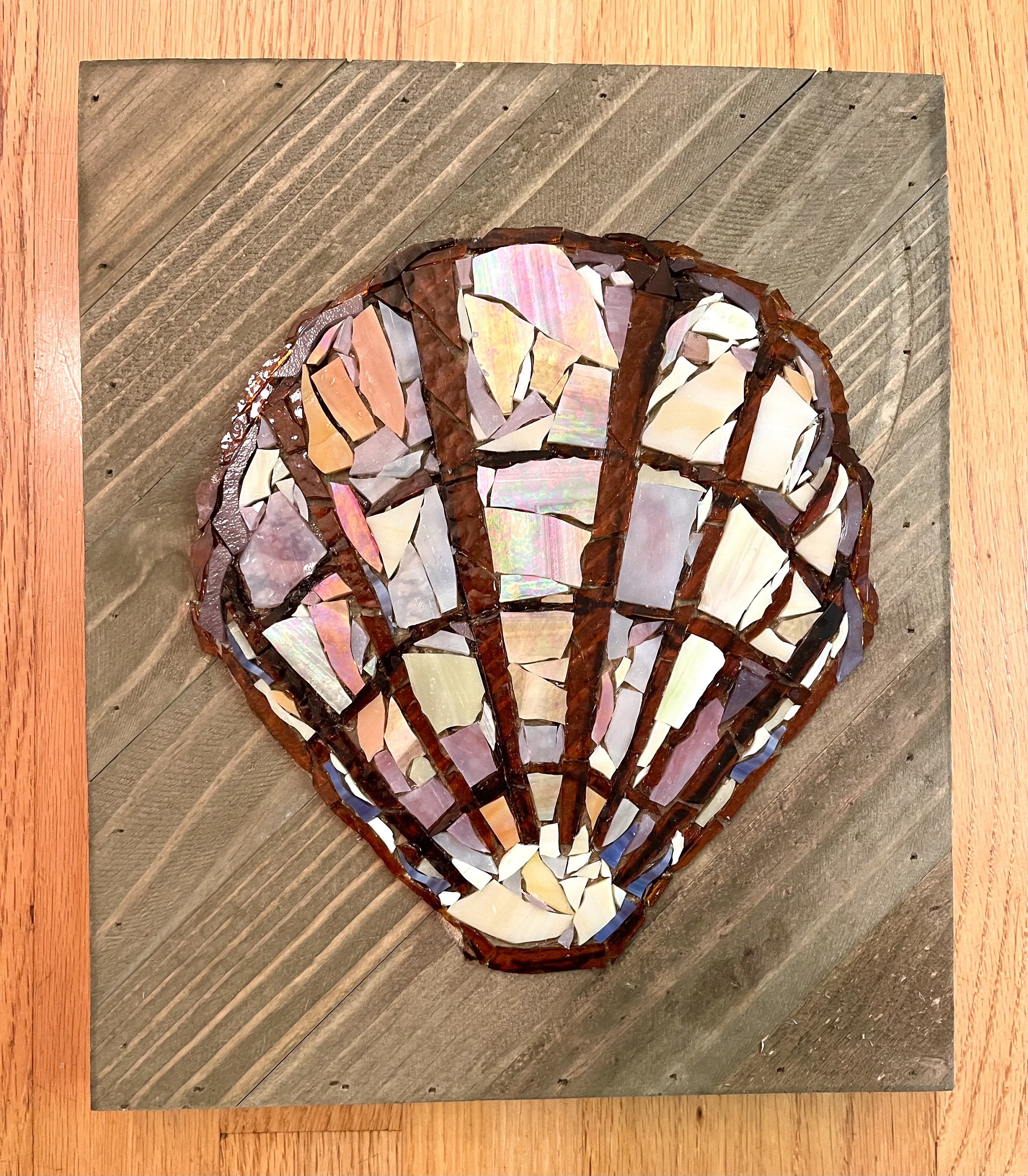 Seashell Mosaic Wall Art Custom Beach Wall Hanging Beach House Art One ...