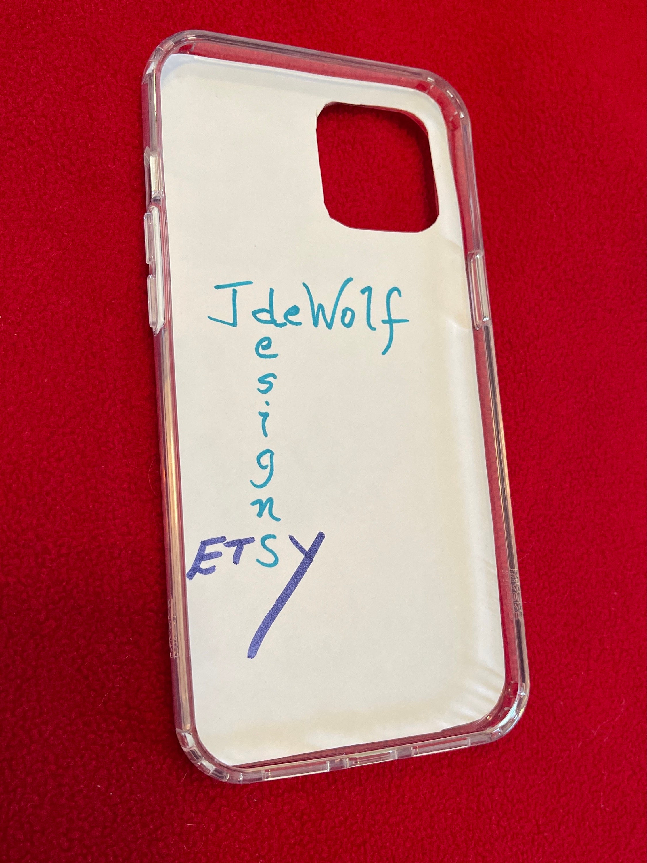 Hand Painted Cell Phone Cover is an Insert Inside a Clear Durable ...