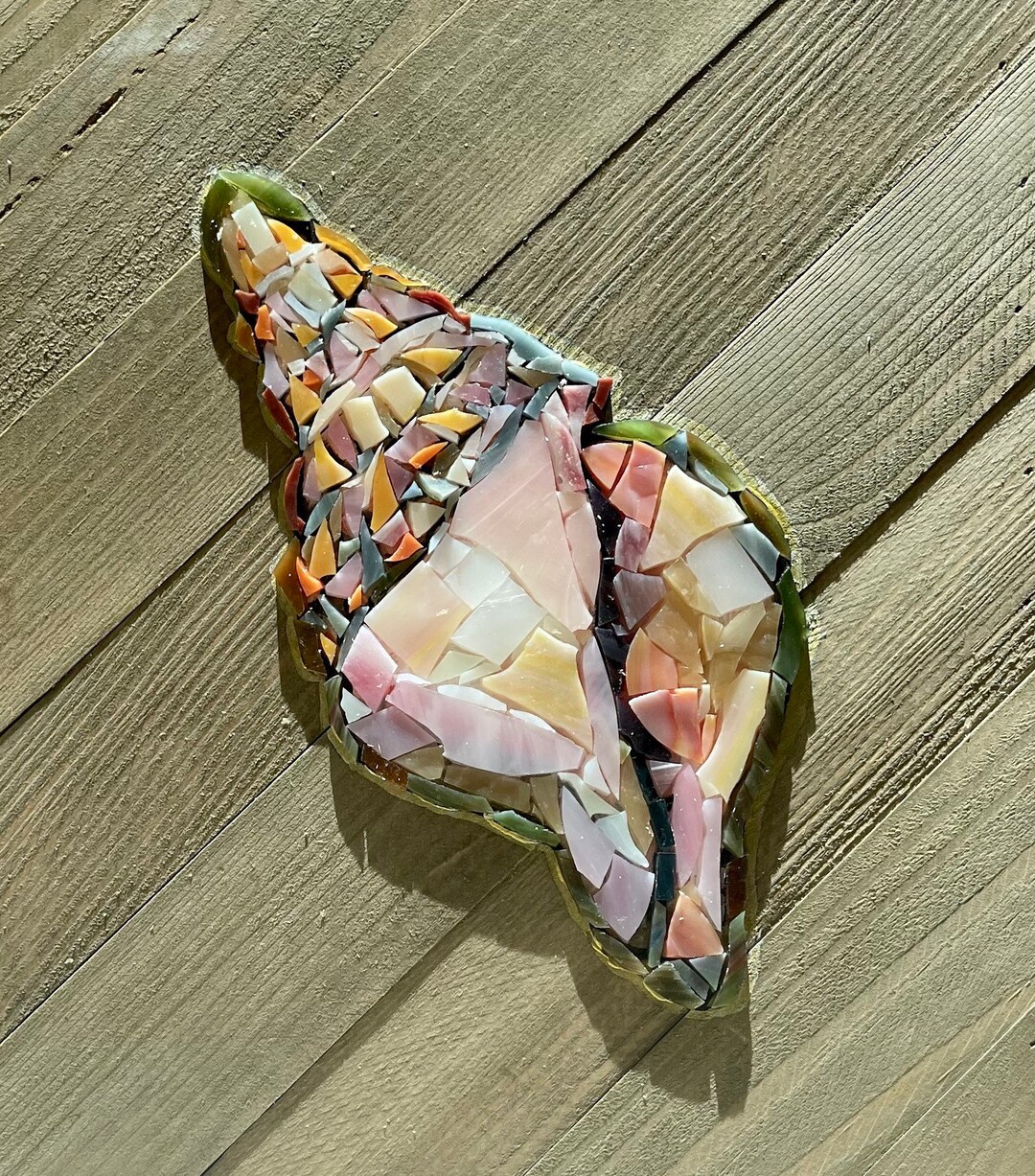 Seashell Mosaic Art: Stained Glass Beach House Wall Decor - Etsy