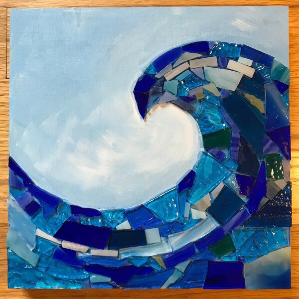 Mosaic Wave Art - Etsy