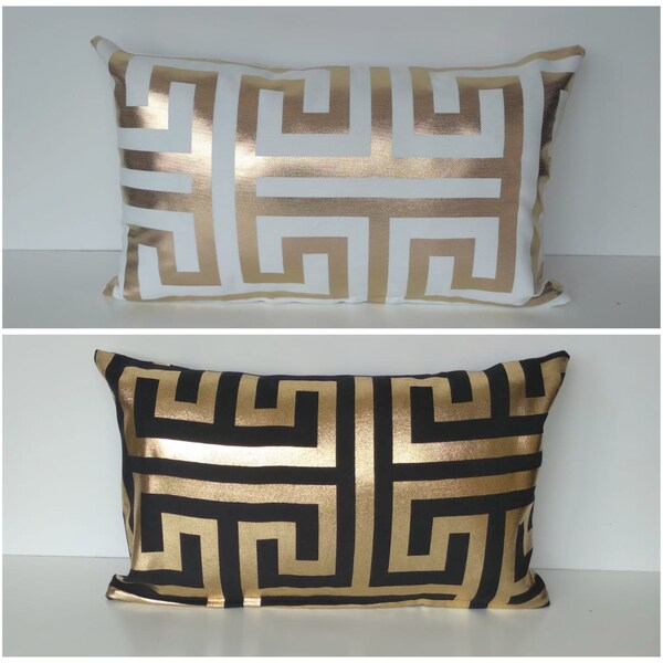Greek Key Pillow - Etsy