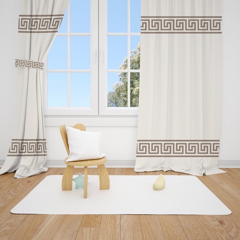 Greek Key Curtain - Etsy