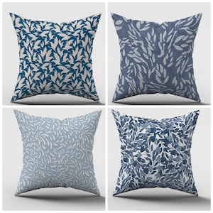 Blue Pattern Pillow Coversdecorative Throw Pillowboth Sides Pillowblue ...