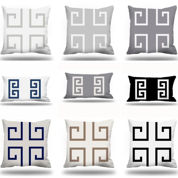 Greek Key Pillow - Etsy